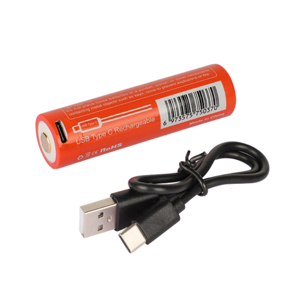 OrcaTorch Li Ion 21700 USB C Rechargeable 5000mah Battery